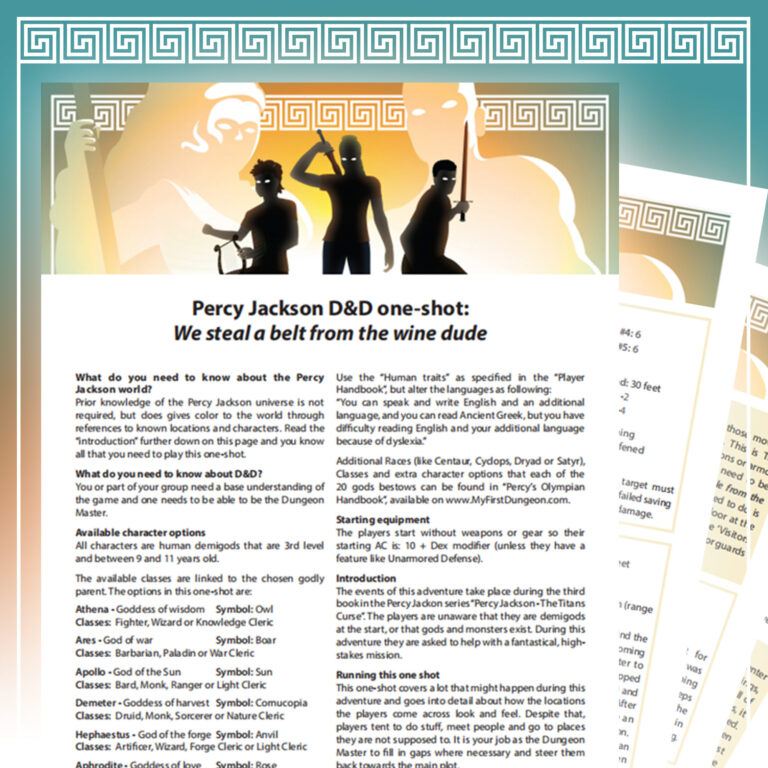 Percy Jackson D&D One-Shot – We Steal a Belt From the Wine Dude